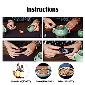 RXBFD Ceramic Electric Incense Burner - Timing Temperature Control Aromatherapy Furnace,Agarwood Essential Oil Burner,Home Porcelain,Balcony,Porch,Patio,Garden Essential