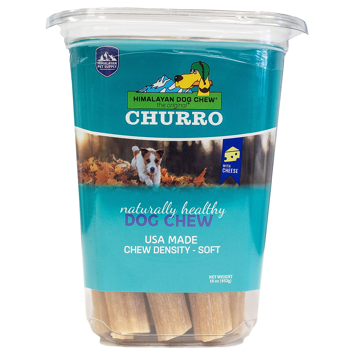 Himalayan Pet Supply CHURRO Himalayan Cheese Treats | Cheese Churro | Lactose Free - Gluten Free - Grain Free | USA Made | for All Breeds | 16 x 6 inch Churros | Real Himalayan Cheese