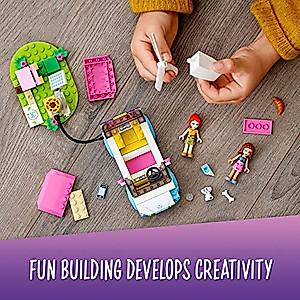 LEGO Friends Olivia's Electric Car Toy 41443 Vehicle for Girls, Boys and Kids 6 Plus Years Old, with Mia Mini-Doll & Puppy Figure Eco Education Playset