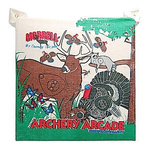 Morrell Youth 18 Pound Children's Arcade Field Point Archery Bag Target for 30 Pound Bows with 2 Shooting Sides and Over 20 Animals