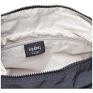 Kipling Womens Women's Erica Bag, Jetset Traveller, Small Handbag, Polyester Crossbody Bag, Black Tonal, 12.25 L x 8.75 H 6.25 D US