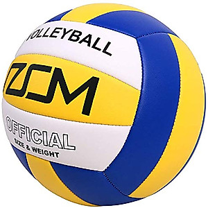 EVZOM Super Soft Volleyball Beach Volleyball Official Size 5 for Outdoor/Indoor/Pool/Gym/Training Premium Volleyball Equipment（Blue）