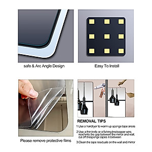 Shatterproof Full Length Mirror Tiles,Mirror for Wall,Full Body Mirror for Kids,Thick 0.12",4 Pcs 15.8"x15.8",Made of Frameless Plexiglass Acrylic Plastic,Wall Mounted for Home Gym,Bedroom,Door