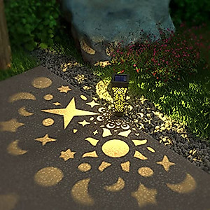 EKQ 8 Pack Small Solar Garden Lights Outdoor Waterproof Decorative Solar Pathway Landscape Lights for Patio Yard Path Backyard Walkway Sidewalk Driveway Decor (8 Pack, Black)