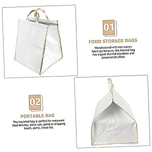 Kisangel Tote Bags Packing Insulation bags tote bags cooler bags insulated delivery bag catering bag thermal bag pizza bird's nest storage bag food nonwoven peritonealwaterproof