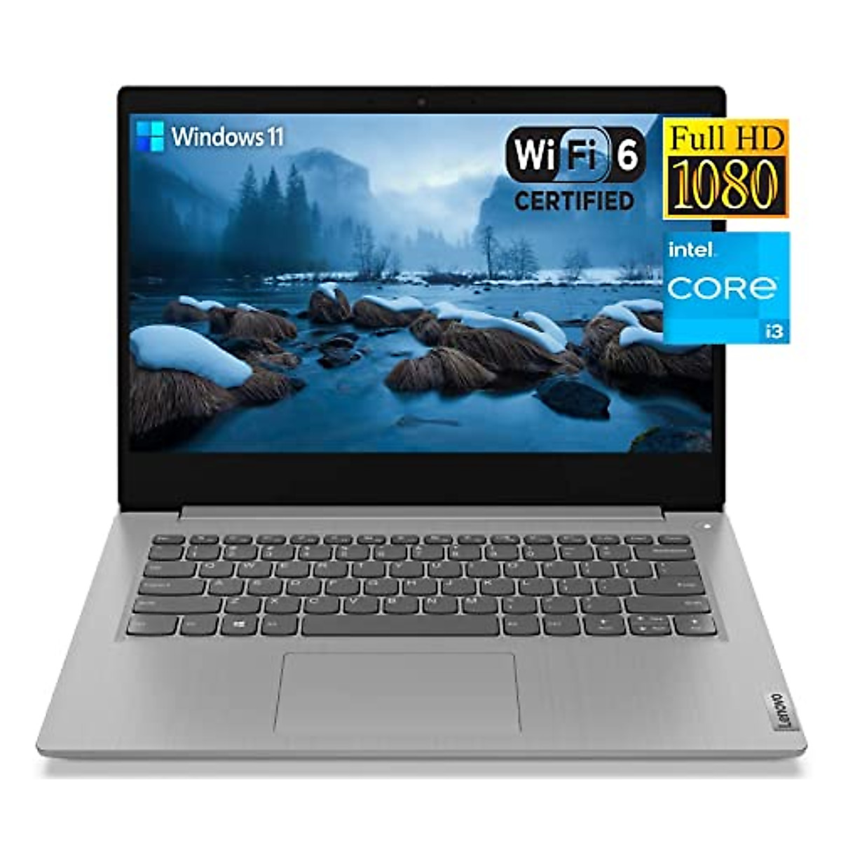Lenovo IdeaPad 3i Laptop, 14" FHD Display, Dual-core Intel i3-1115G4 Processor, 12GB RAM, 1TB SSD, Webcam, HDMI, 4 in 1 Card Reader, Dolby Audio, Wi-Fi 6, Windows 11 Home, Platinum Grey