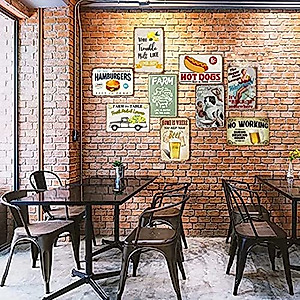 Fashionable Chic Interesting Metal Tin Sign Girl and Rottweiler Dog ; and She Lived, Happily Ever After Art Decoration for Outdoor Walls of Home Bar Cafe Restaurant Club, 11.8 x 7.8