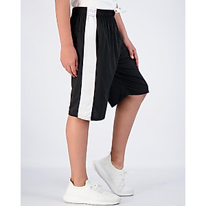 5 Pack Big Boys Youth Teen Printed Shorts Kids Dry Fit Sport Active Mesh Basketball Soccer Running Workout Tennis Gym 12-14