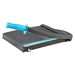 Swingline Guillotine Paper Cutter Heavy Duty, 12 Inch Paper Cutting Board with Guard Rail, Blade Lock, Cuts Up to 10 Sheets, Professional Manual Paper Cutter Trimmer for Scrapbooking, Crafts & Photo.