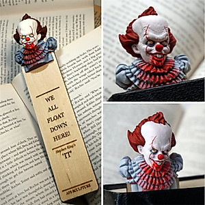 AMbAYZ Horror Bookmarks with Classic Movie Figures Statue,Resin Personality Creepy Bookmarks,Horror Movies Novel Gift Office