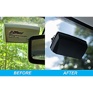 IoT Slash Silicone Skin + Plastic Holder with Strong Suction Cups: All-Black Look Inside & Outside Your Windshield with The Ultimate EZ Pass Cover/Holder (Fits EZ Pass Mini/iPass)