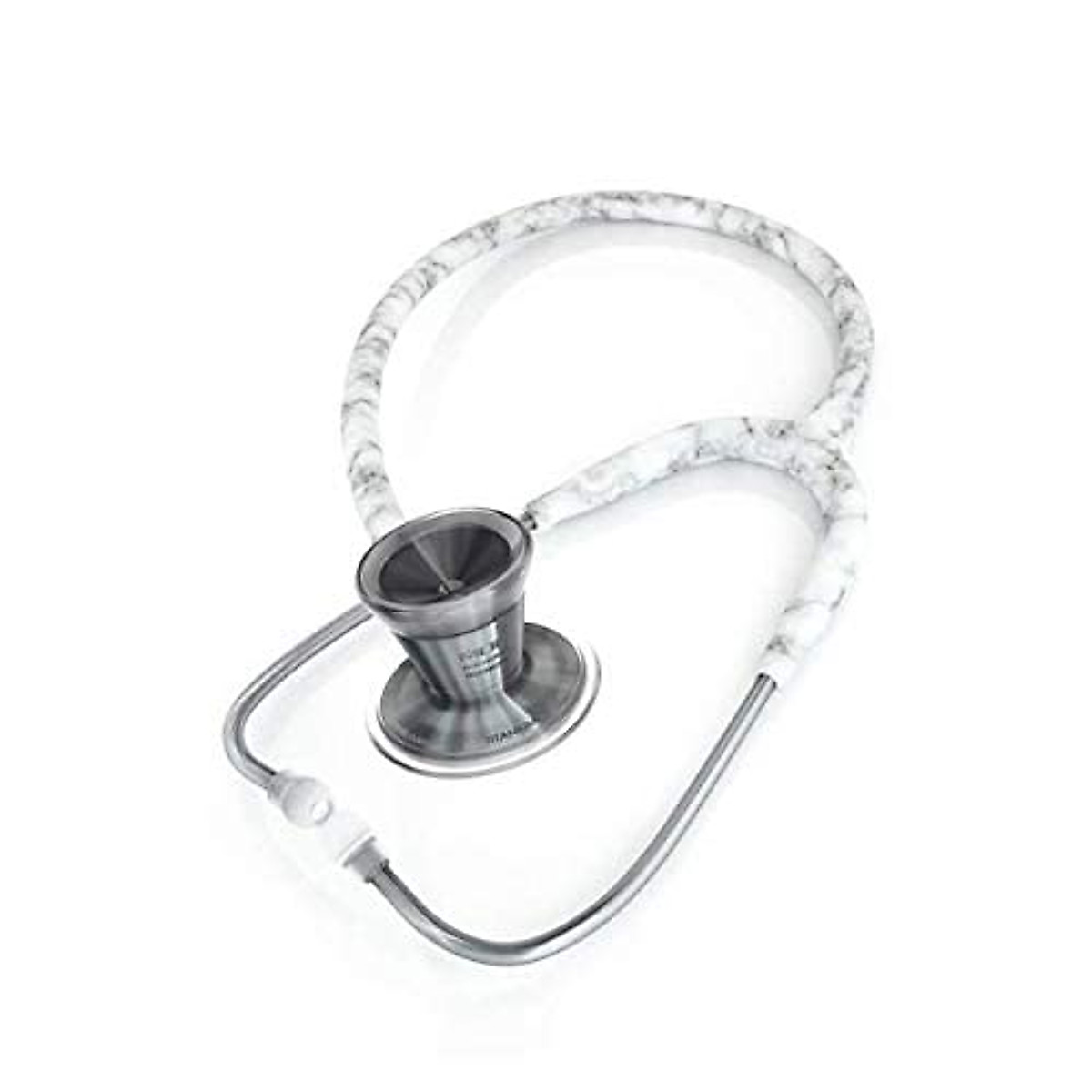 MDF Instruments Marble Metalika ProCardial Cardiology Stethoscope, Limited Edition Mprints, Lightweight Titanium, Adult, Dual Head, Marble Tube, Metalika Chestpiece-Headset, MDF797TMBMT