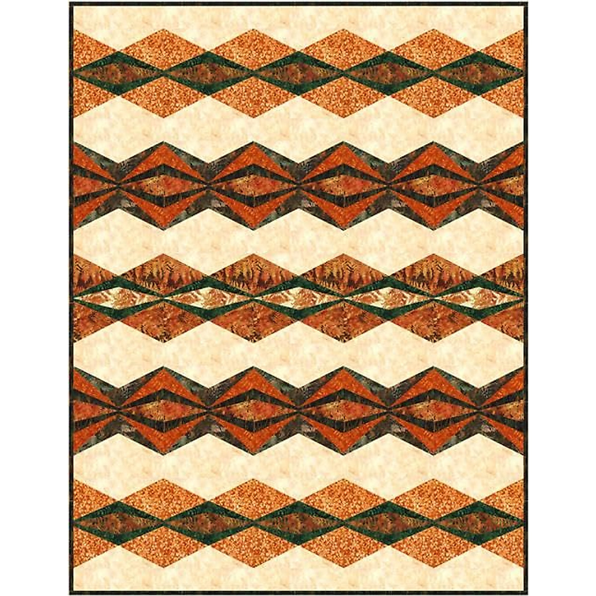 Hoffman Bali Batik Autumn Trail Fern, Fabric by The Yard (Fox)