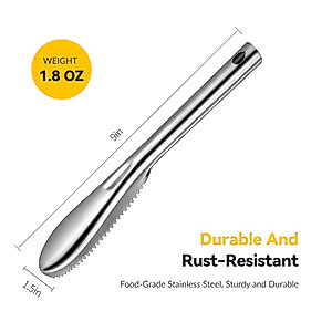 ADORAMBLING 2 Pieces Fish Scaler Tool Stainless Steel Fish Scaler Remover No Mess - Portable Fish Scale Remover Fish Descaler Tool - Durable Fish Scraper Fish Cleaner Tool for Fish Scaling Cleaning