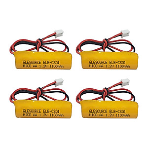 XUNTU 1.2V 1100mAh Exit Sign Emergency Light NiCad AA Battery Compatile for ELB-CS01, Unitech OSA268, EXR EL 122 C4T (2 Pack)