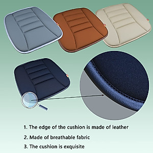 RaoRanDang Car Seat Cushion Pad for Driving Seat Cushions for Office Chairs/Truck Memory Foam Seat Cushion Comfortable and Durable Black