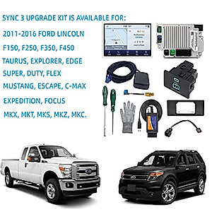 ZAORD 2022 Ford SYNC 2 to SYNC 3 Upgrade Kit for Ford 2011-2016 F150 SYNC 2 to SYNC 3 Kit, USB-C Hub Module Supports Apple Carplay, Built-in NA221 North America Map