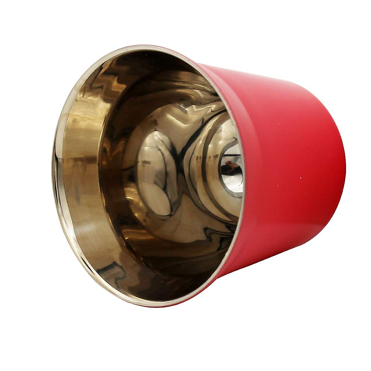 Abcsea 1 Piece Stainless Steel Coffee Cup, Stainless Steel Espresso Cups, Double Wall Thermally Insulated Capsule Coffee Cup, Red 80 ml