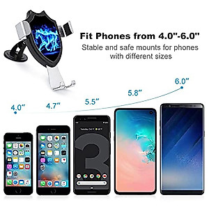 Blue Fire Flaming Horse Car Phone Holder Long Arm Suction Cup Phone Stand Universal Car Mount for Smartphones