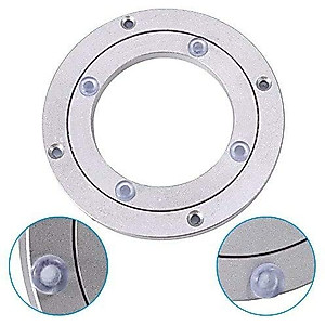 Heavy Duty Aluminium Alloy Rotating Bearing Turntable Round Dining Table Smooth Swivel Plate ( Size:4Inch )
