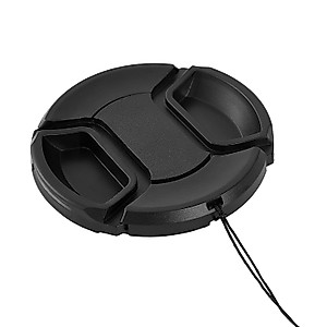 ZZJMCH 2 Pack 58mm Center Pinch Front Lens Cap Compatible with Canon EOS Rebel T7 T6 T5 T100 4000D T8i T7i T6s T6i T5i T4i T3i T2i T1i SL3 SL2 SL1 XSi XTi with EF-S 18-55mm Kit Lens (58mm)