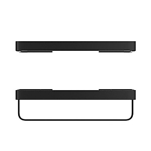 VOLPONE Bathroom Shelves Wall Mounted Glass Shelf for Bathroom Floating Shelf Tempered Glass Black Bathroom Wall Organizer 2-Tier