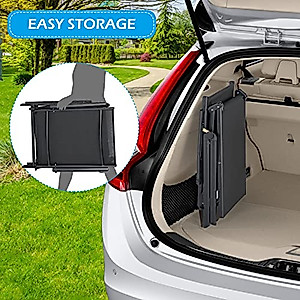 AECOJOY Outdoor Lounge Chair, Adjustable Reclining Folding Pool Lounger with 7 Back & 2 Leg Adjustable Positions, Chaise Lounge for Outside Patio, Poolside,Deck, Black