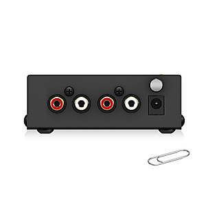 Kinter PR400 Ultra Compact Phono Vinyl Turntable Preamp - Mini Electronic Audio Stereo Phonograph Preamplifier with Gold Plated RCA Input and Outputs & Low Noise Operation 12 Volt DC Adapter Included