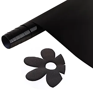 Tintnut Black Puff HTV Vinyl Heat Transfer - 10 inches x 6ft Puff HTV Vinyl Roll 3D Puff Heat Transfer Vinyl Roll Black Puff HTV Roll Iron on Vinyl for T-Shirts Compatible with Cricut/Silhoutte Cameo