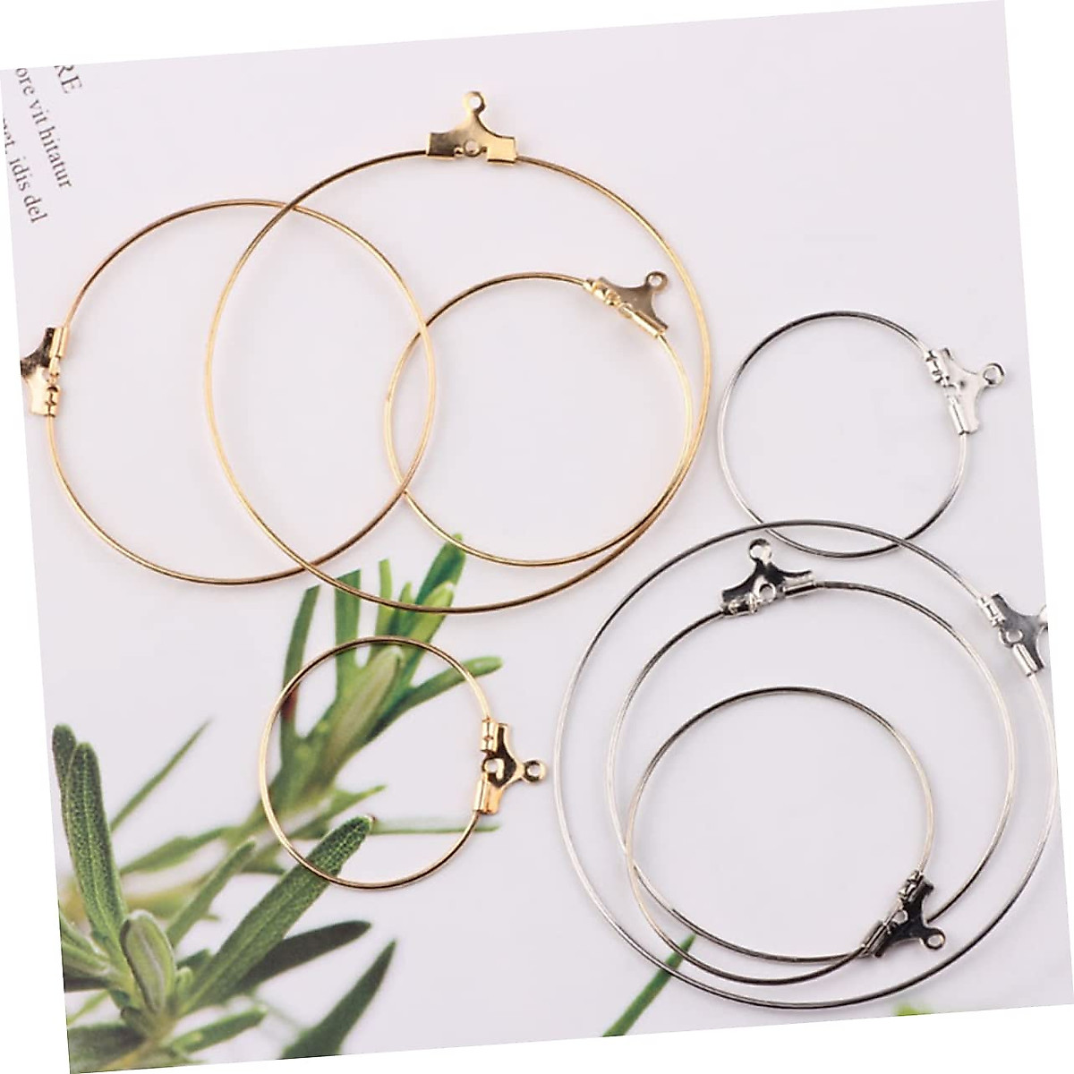 ABOOFAN 20pcs DIY Earring Hoop Earring Hoop Jewelry Making Earring Finding Bezel Charms Pendants Earring Pendant DIY o Ring Charm DIY Earring Supplies Small Gold Hoop Earrings Connector