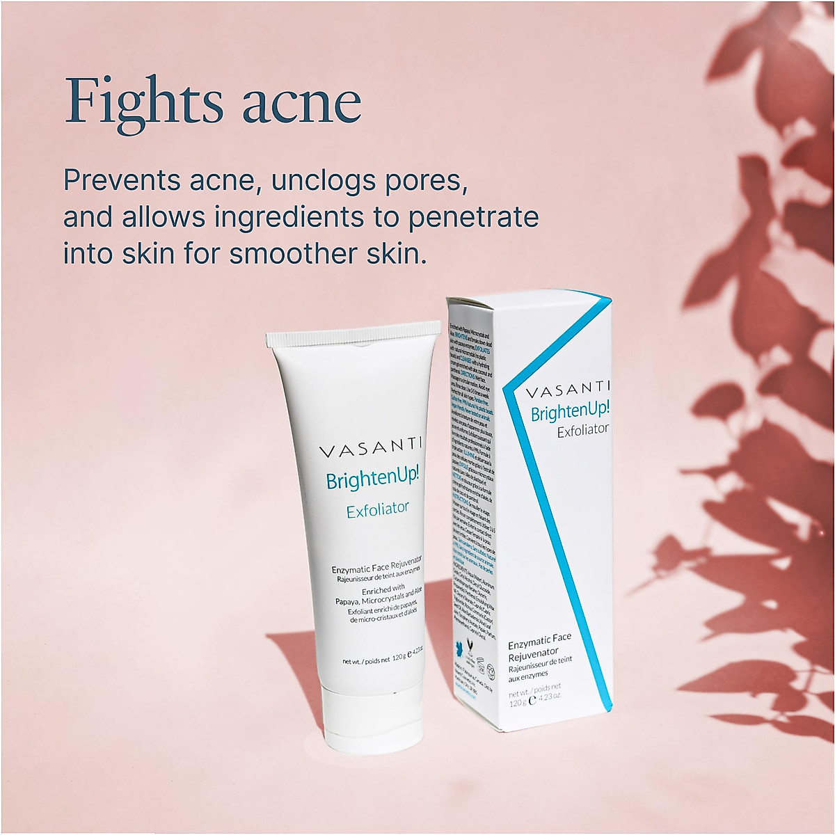 VASANTI Enzymatic Face Rejuvenator Exfoliating Face Wash by VASANTI - Enriched with Papaya, Microcrystals, Aloe Vera - Get Healthy Glowing Skin - Original Size (120g)