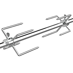 onlyfire Universal Grill Replacement Rotisserie Kit - 45'' & 53'' X 1/2'' Hexagon Spit Rod, Stainless Steel Electric Motor