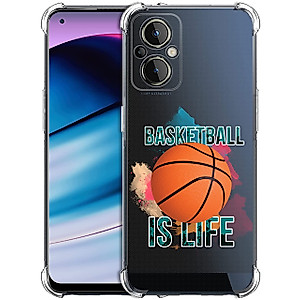 Glisten - OnePlus Nord N20 Case, OnePlus N20 5G Case - Basketball is Life Design Printed Slim Fit Clear Transparent Soft TPU Shockproof Designer Back Case/Cover for OnePlus Nord N20.
