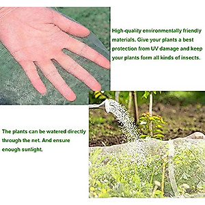 Garden Mesh Netting, Ultra Fine 10x20 Ft Insect Bug Netting Plant Cover for Protect Vegetable Crops Fruits Flowers, Tomato Protective Cover, Greenhouse Row Cover, Bird Netting, Blueberry Netting Cover