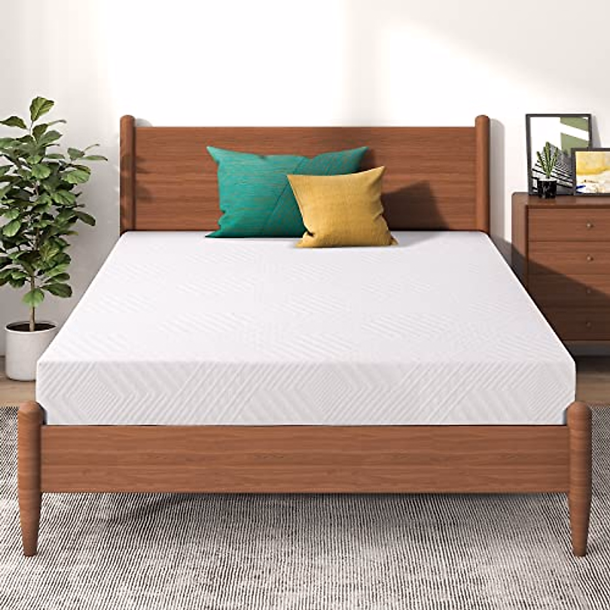 8 Inch, Twin Size Memory Foam Mattress, Green Tea Twin Mattress in a Box, Medium Firm Support Foam Mattress Made in USA, Motion Isolating, CertiPUR-US Certified