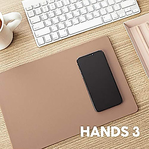 POUT HANDS3 Qi Wireless Charging Mouse Pad Mat for iPhone, Airpod, Samsung Galaxy (Latte Cream)