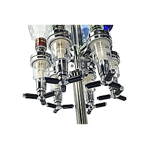 Revolving Alcohol Caddy - 6 Bottles - Liquor Holder Beverage Cocktail Shot Dispenser