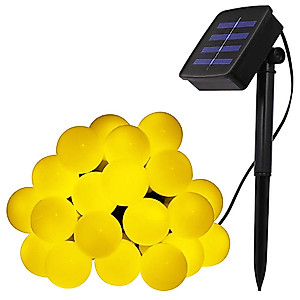 XUNATA 40ft Solar LED String Lights, Flexible Waterproof 100 LEDs White Ball Lights for Indoor Outdoor Home Patio Lawn Garden Party Holiday Decorations(Warm White)