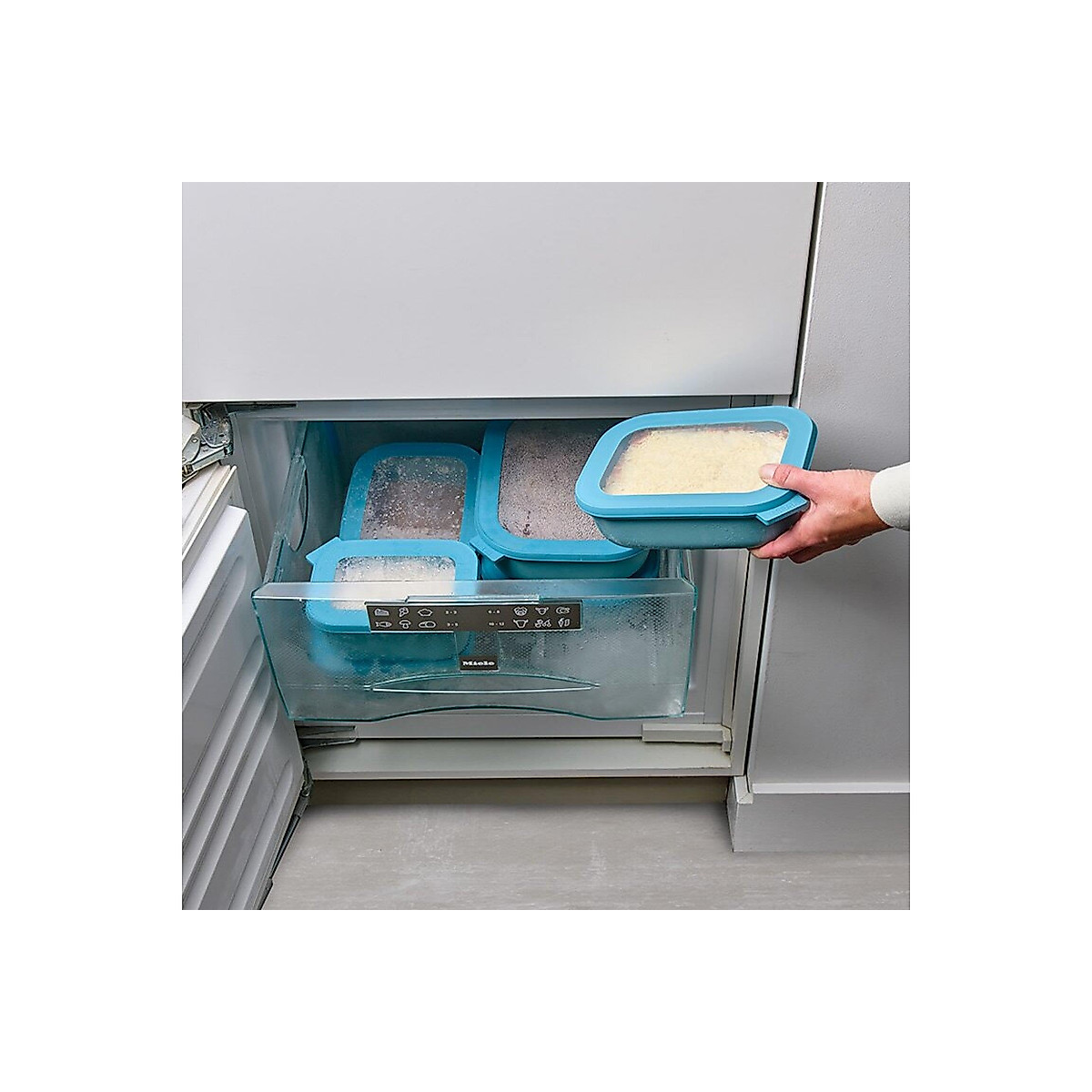 Mepal – Multi Bowl Cirqula 3-Piece Set – Food Storage Container with Lid - Suitable as Airtight Storage Box for Fridge & Freezer, Microwave Container & Servable Dish - 500, 1000, 2000ml - Nordic Sage
