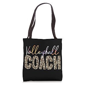 Assistant Coach Volleyball Mom Leopard Volleyball Coach Tote Bag