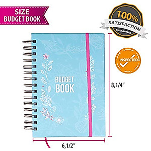 Budget Planner & Monthly Bill Organizer Book - (Non-Dated) Budget Book and Expense Tracker Notebook– Financial Planner Bundled with Cash Envelopes