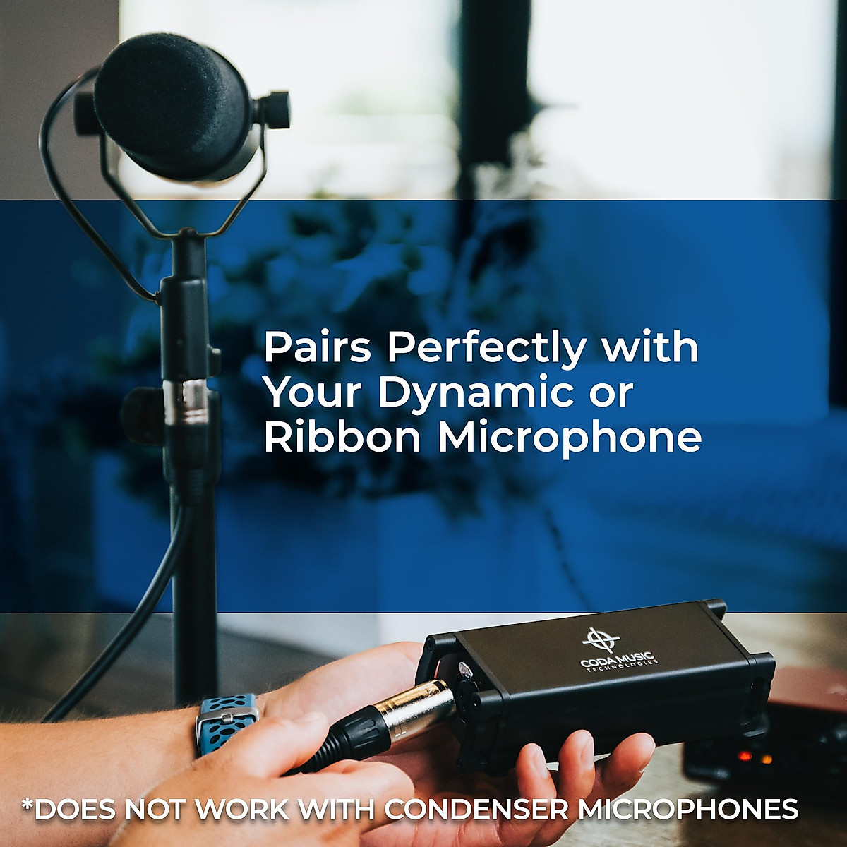 Coda MB-1 Microphone Preamp Audio Booster, Ultra-Clean Gain, Dynamic Mic Preamplifier for Studio or Home Recording, Livestream, Broadcast or Podcast - Single Channel