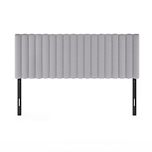 Furinno Roanne Upholstered Tufted Headboard, Queen, Glacier