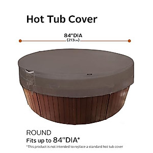 Classic Accessories Ravenna Water-Resistant Round Hot Tub Cover, 84 Inch