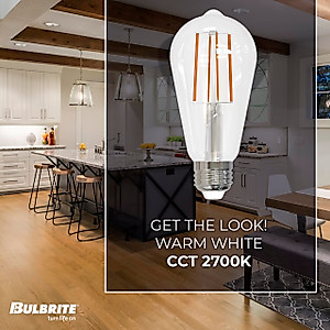 Bulbrite 8.5 Watt Dimmable Clear Filament ST18 / ST19 Medium (E26) LED Bulb - 850 Lumens, 3000K, and 90 CRI