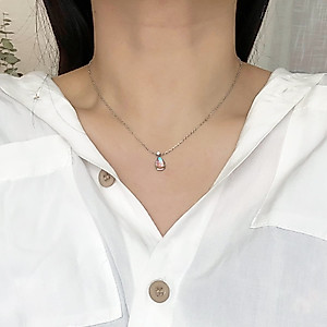 RINHOO FRIENDSHIP Moonstone Necklace for Women Inspirational New Geginnings Gifts for Women Graduation, Retirement, Miscarriage Mothers, Divorce Breakup Gifts for Women