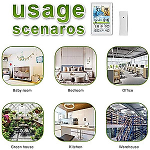 Odekai Weather Station Indoor Outdoor Thermometer,Digital Vertical Weather Forecaster with Indoor/Outdoor Temperature, Humidity, and Date and Time,Weather Station with Display and Atomic Clock