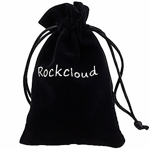 Rockcloud Oval Worry Stones,Palm Pocket Energy Stone,Healing Crystal with Velvet Bag,Green Jade