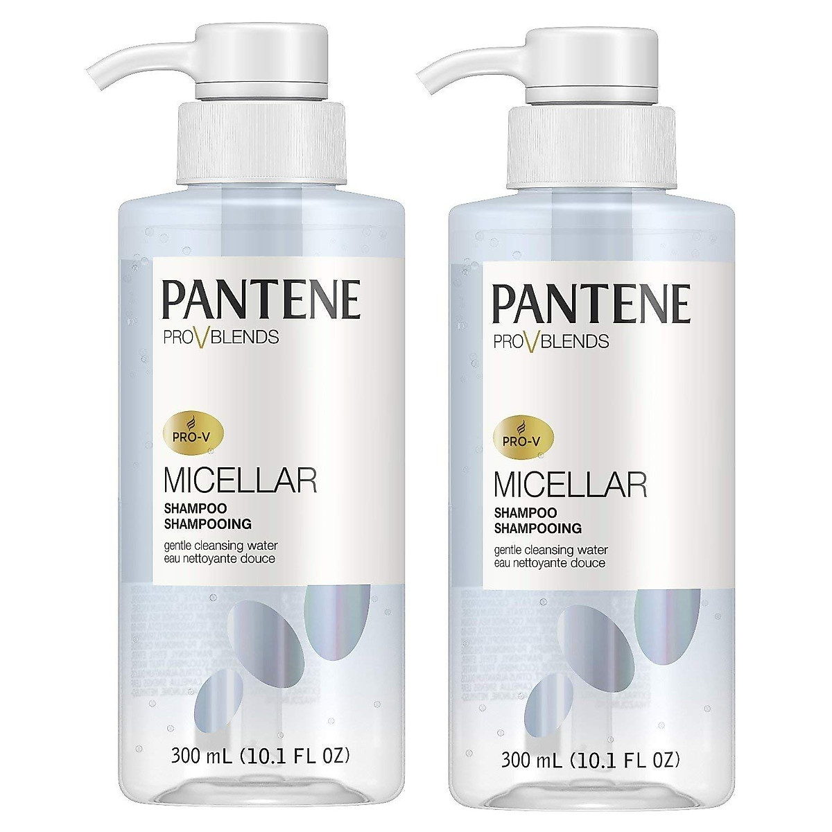 Pantene Shampoo Micellar Gentle 10.1 Ounce Pump (300ml) (2 Pack)