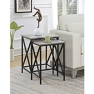 Convenience Concepts Tucson Nesting End Tables, Faux Birch